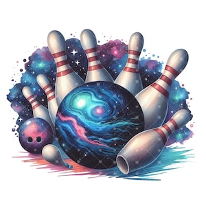 24 PNG, Sport Bowling Clipart Bundle, Bowling Clipart, Watercolor ...