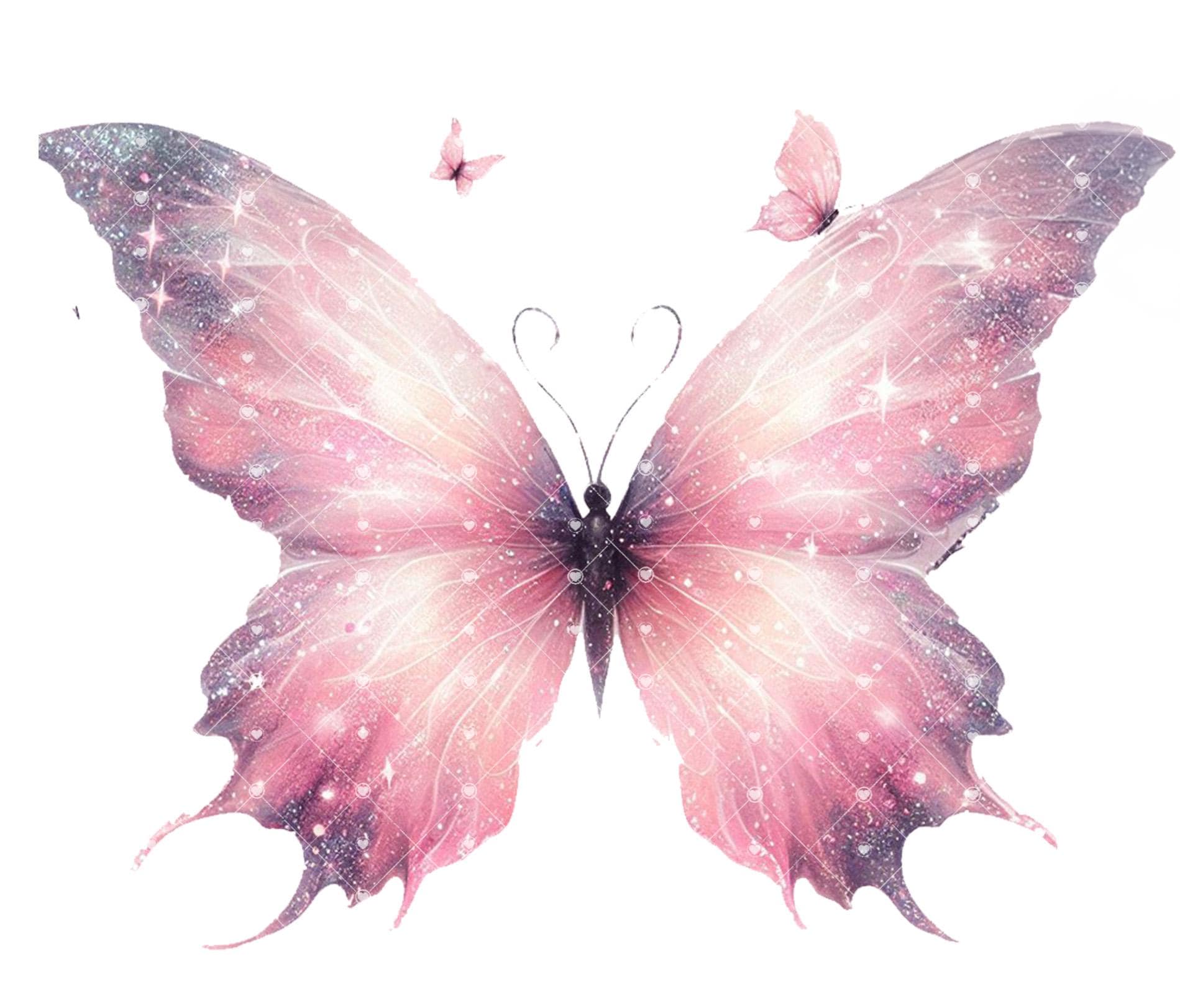 14 Butterflies Clipart, Butterfly Wings Clipart, Pink Butterfly ...