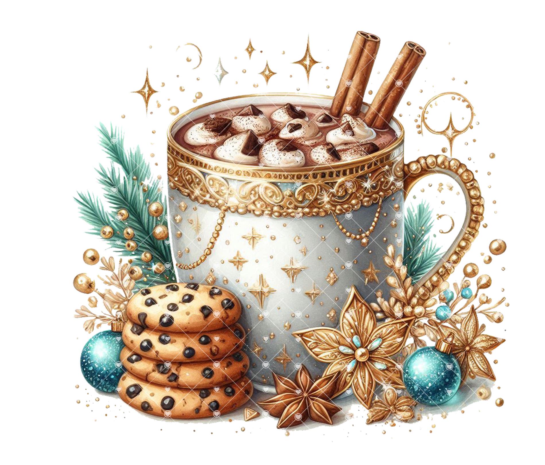 20 Winter Hot Cocoa Clipart, Winter Cups Clipart, Christmas Cocoa ...