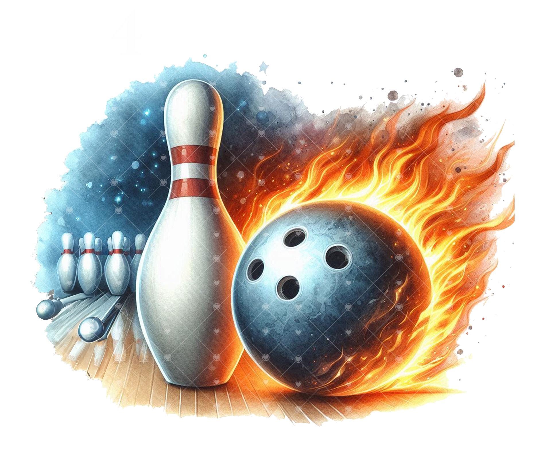 24 PNG, Sport Bowling Clipart Bundle, Bowling Clipart, Watercolor ...