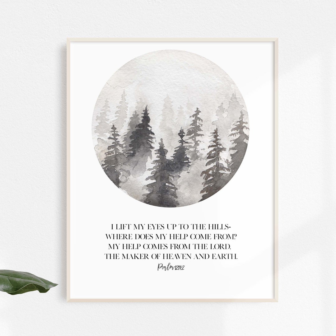 Christian Printable Art | Minimalist Scripture Prints | Vintage Psalm ...