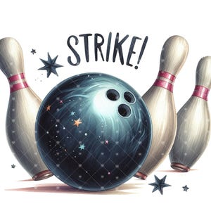 24 PNG, Sport Bowling Clipart Bundle, Bowling Clipart, Watercolor ...