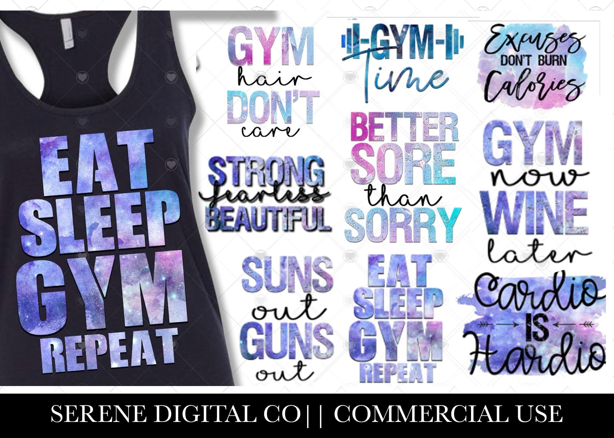 Workout Sublimation PNG Fitness PNG Files Exercise - Etsy