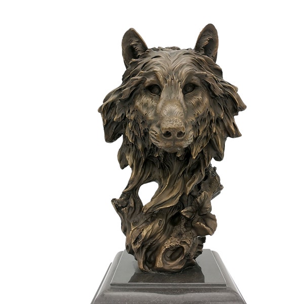 Wolf Sculpture - Etsy