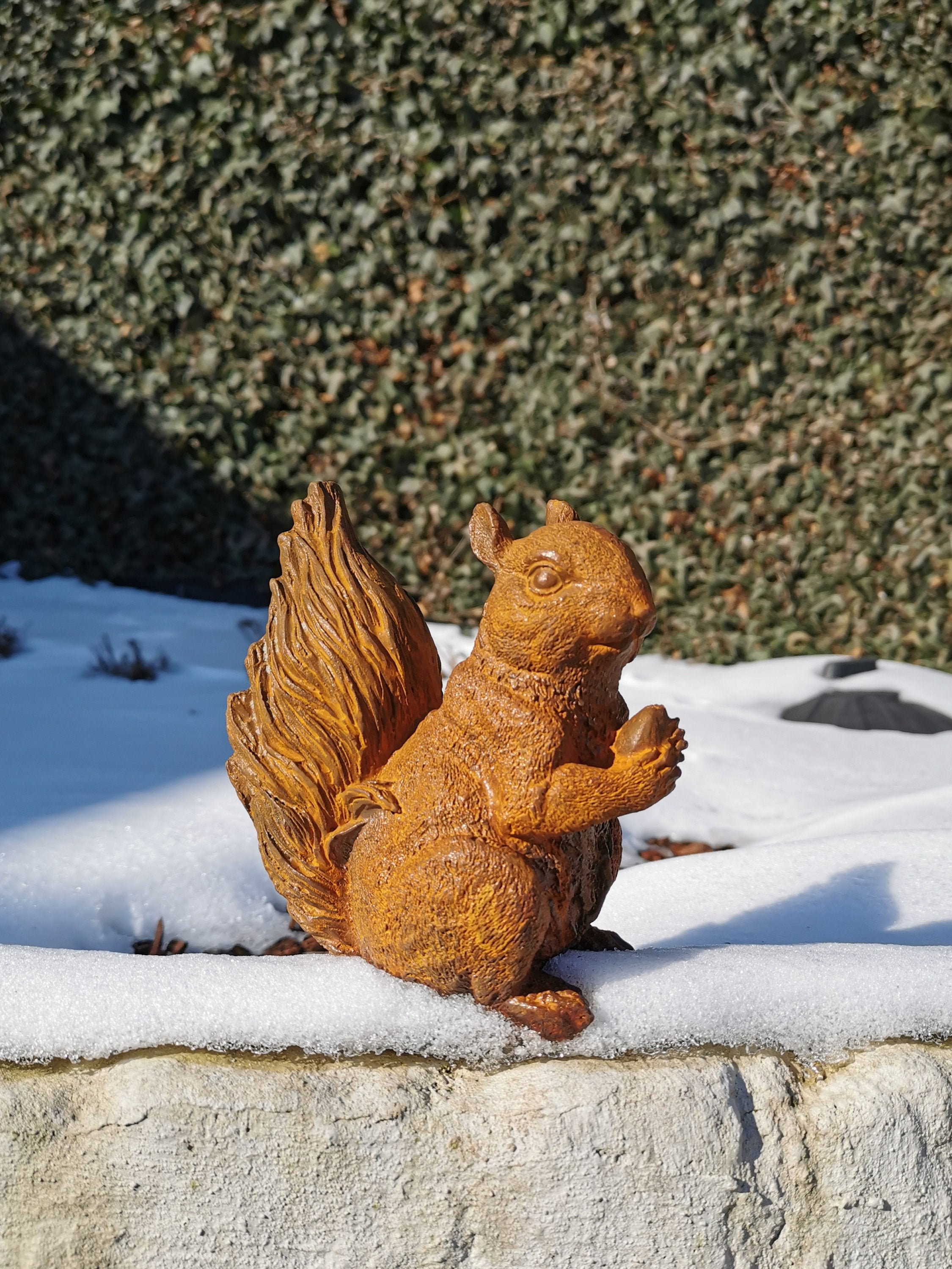Cast Iron Squirrel Decoration Garden and Patio Decoration | Etsy Canada