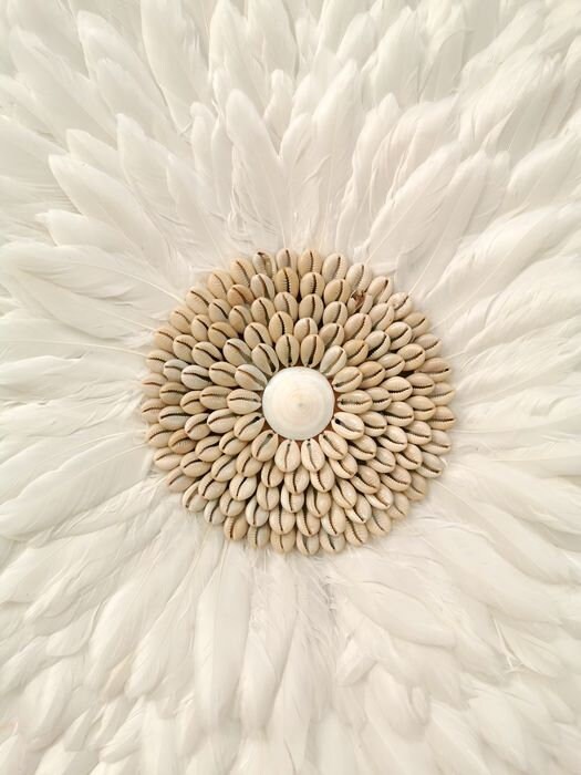 Handmade Wall Decoration Shells Feathers Juju | Etsy