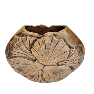 Copper Colored Decorative Flower Vase Copper-colored Vase Brutalist and ...