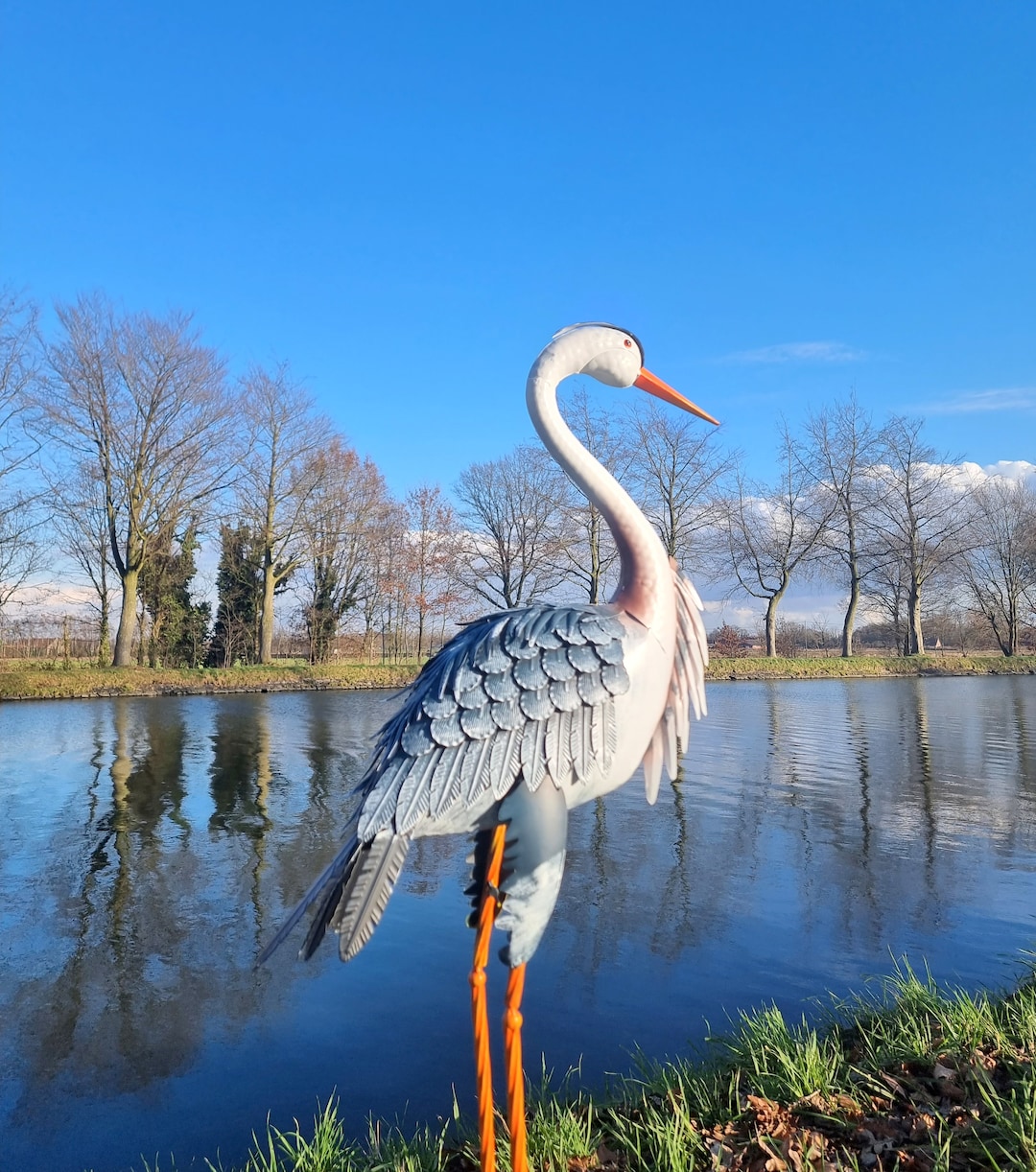 Life-size and Lifelike Metal Heron Iron Animals for the Garden Metal ...