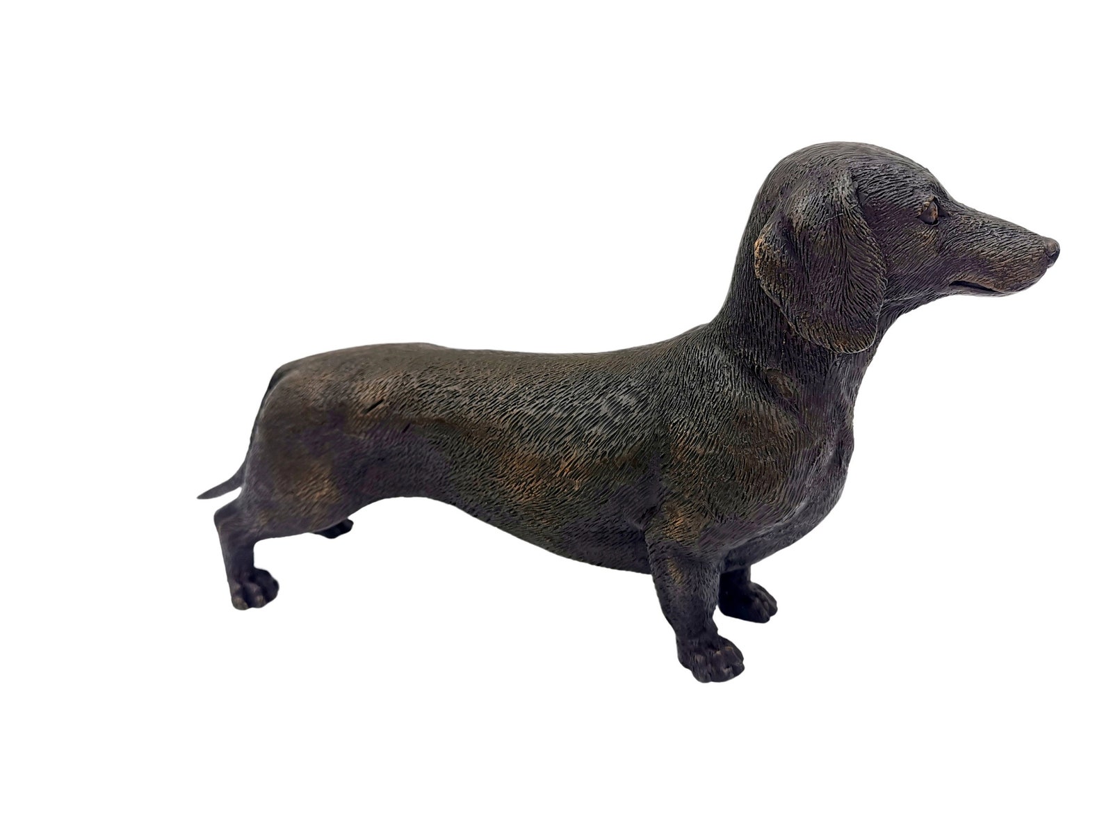 Dachshund Dog Bronze Sculpture Lifelike Dog - Etsy