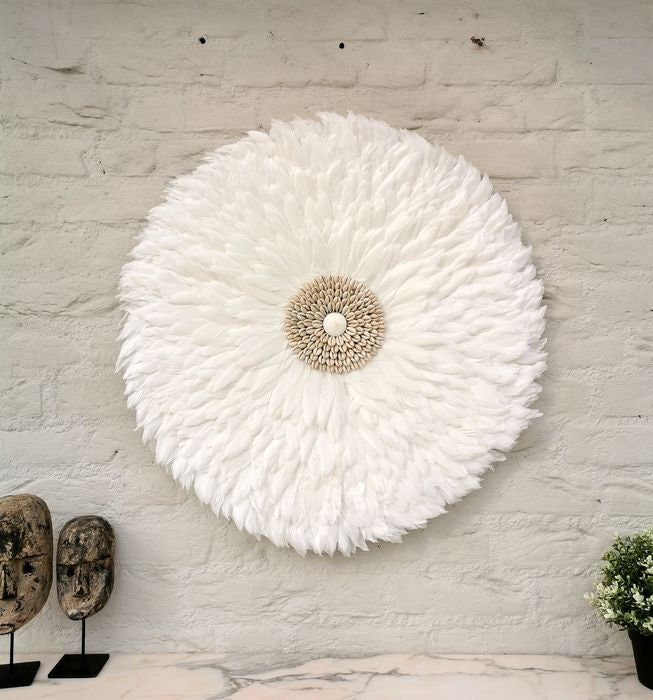 Handmade Wall Decoration Shells Feathers Juju | Etsy