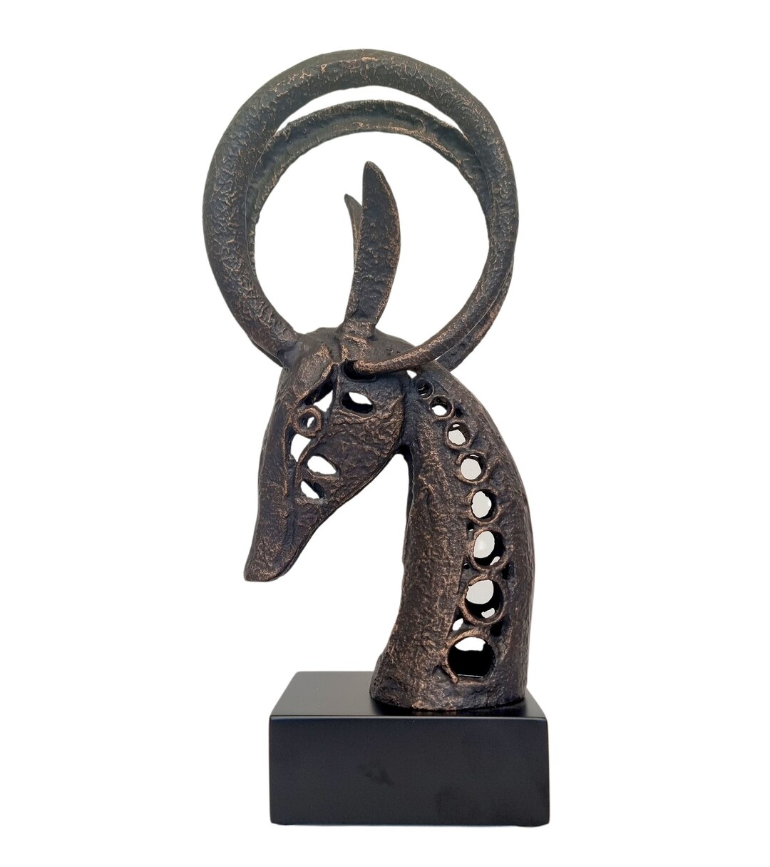 Beautiful Bust of a Deer Ibex Decorative Sculpture of a Buck Abstract ...