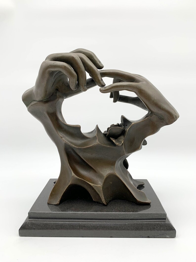 Bronze Sculpture of Two Hands Getting Married yes I - Etsy