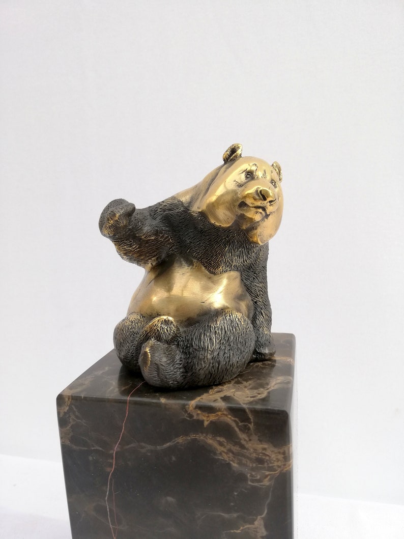 Bronze Panda Bear - Etsy