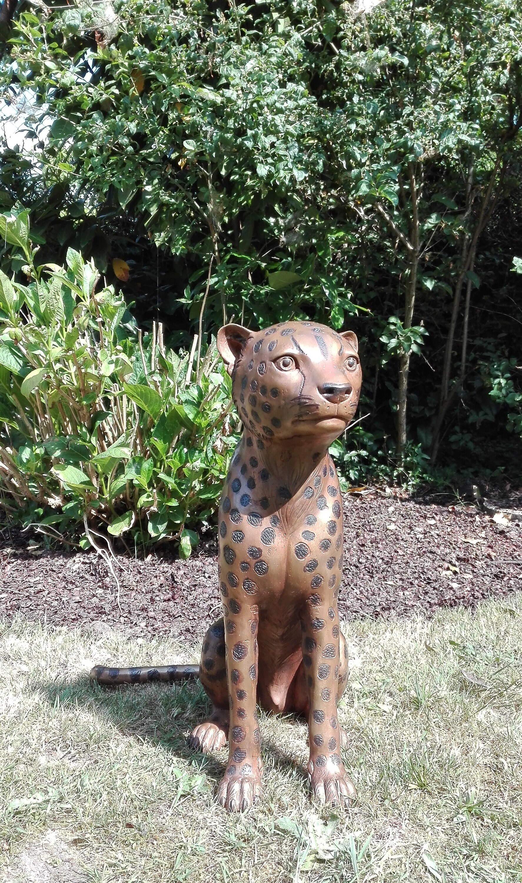 A large bronze statue of a Leopard | Etsy