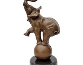 Bronze Elephant on Ball Balancing Elephant Circus Elephant - Etsy