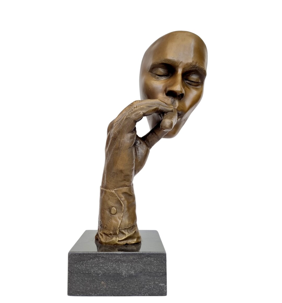 Bronze Artwork of a Smoking Man Cigar Smoking Abstract Artwork ...