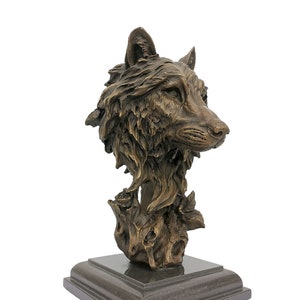 Bronze Wolf Head Bronze Wolf Decorative Bronze Sculpture - Etsy