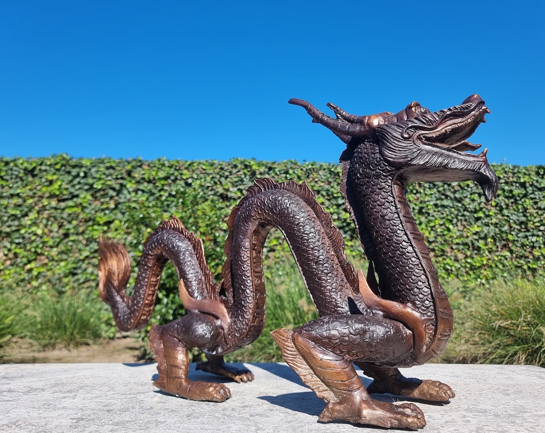 Bronze Dragon Chinese Dragon Lung Dragon Garden Decoration - Etsy Australia