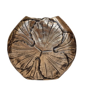 Copper Colored Decorative Flower Vase Copper-colored Vase Brutalist and ...