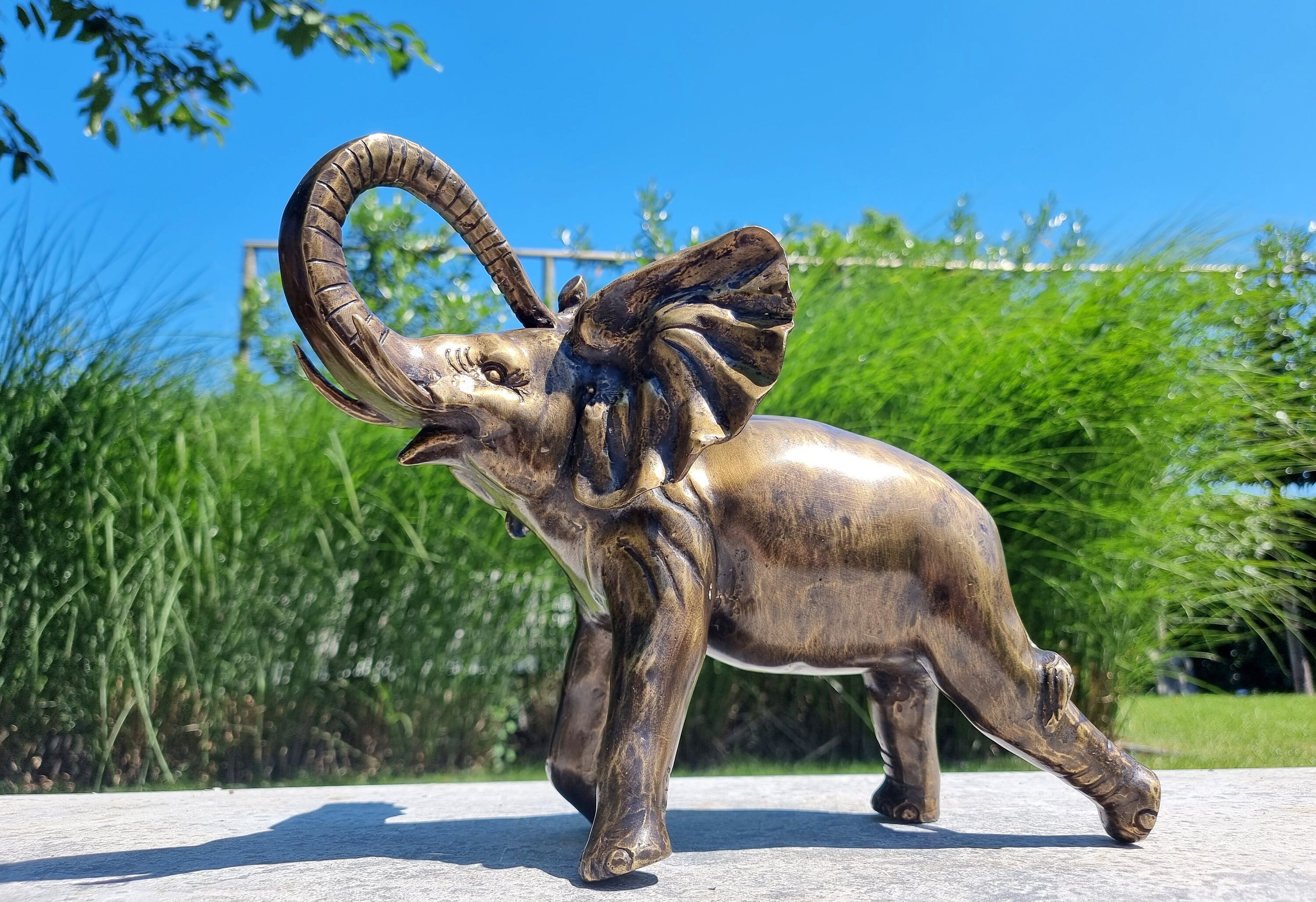 Bronze Elephant Raging Elephant Elephant Home Decor