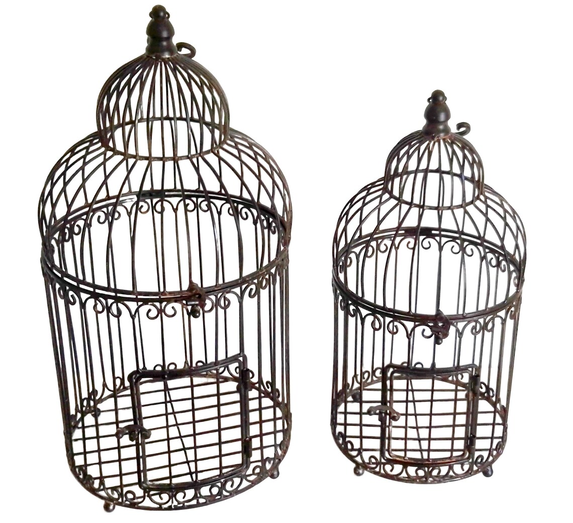 A Set of 2 Bird Cages Decorative in Garden or Inside - Etsy Canada