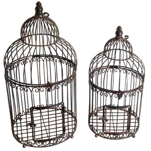 A Set of 2 Bird Cages Decorative in Garden or Inside - Etsy Canada