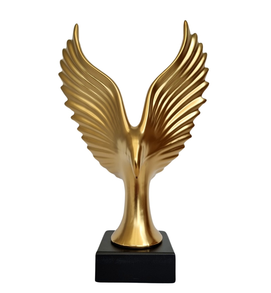 Beautiful Porcelain Artwork of a Phoenix Golden Phoenix Rebirth and ...