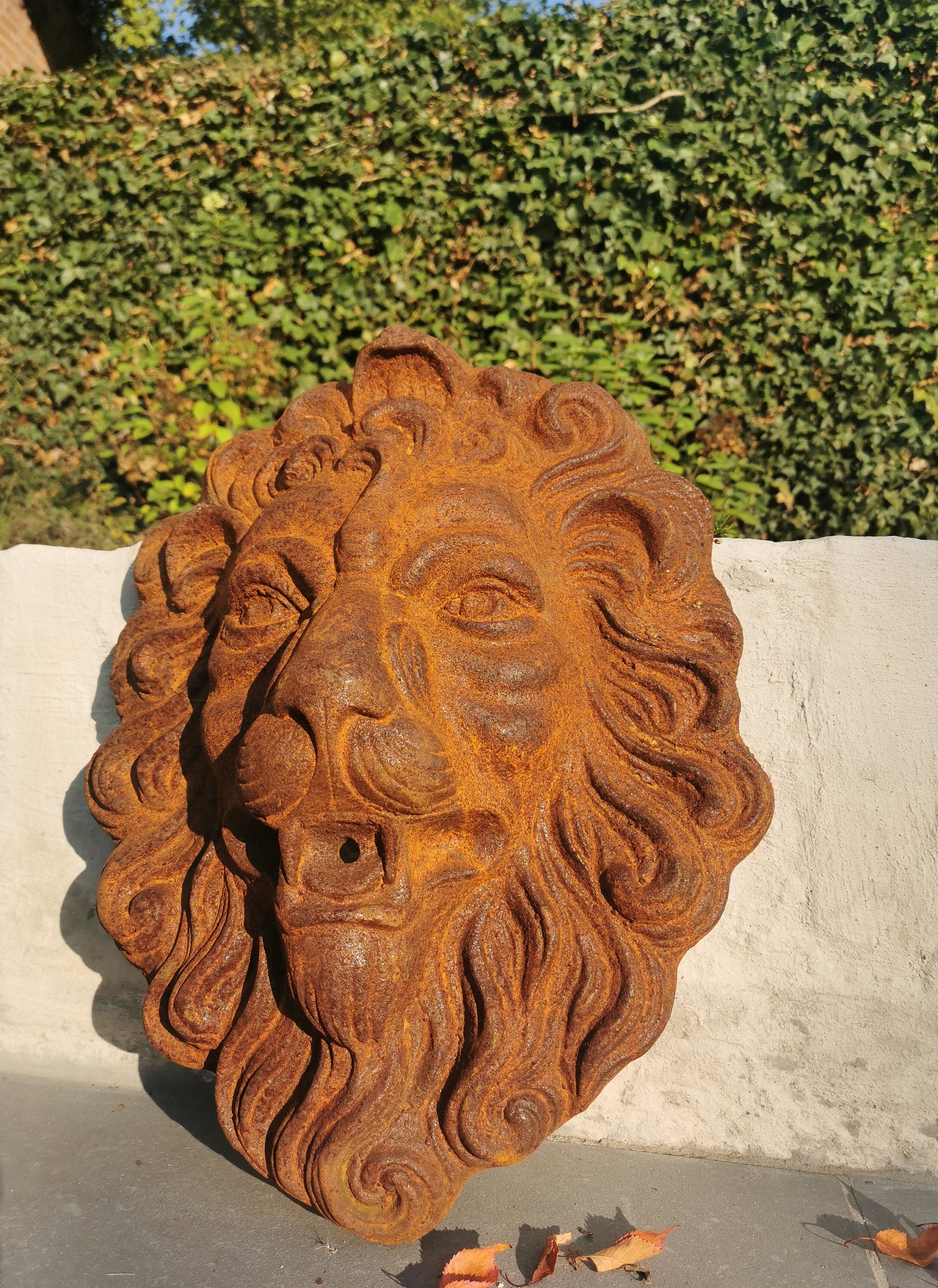 Large cast iron Lion head Wall mount sculpture | Etsy