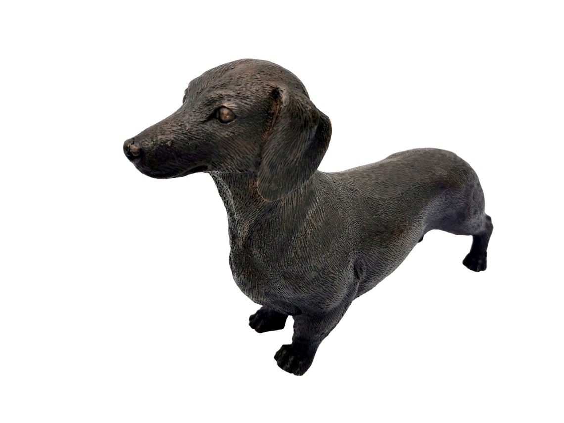Dachshund Dog Bronze Sculpture Lifelike Dog - Etsy