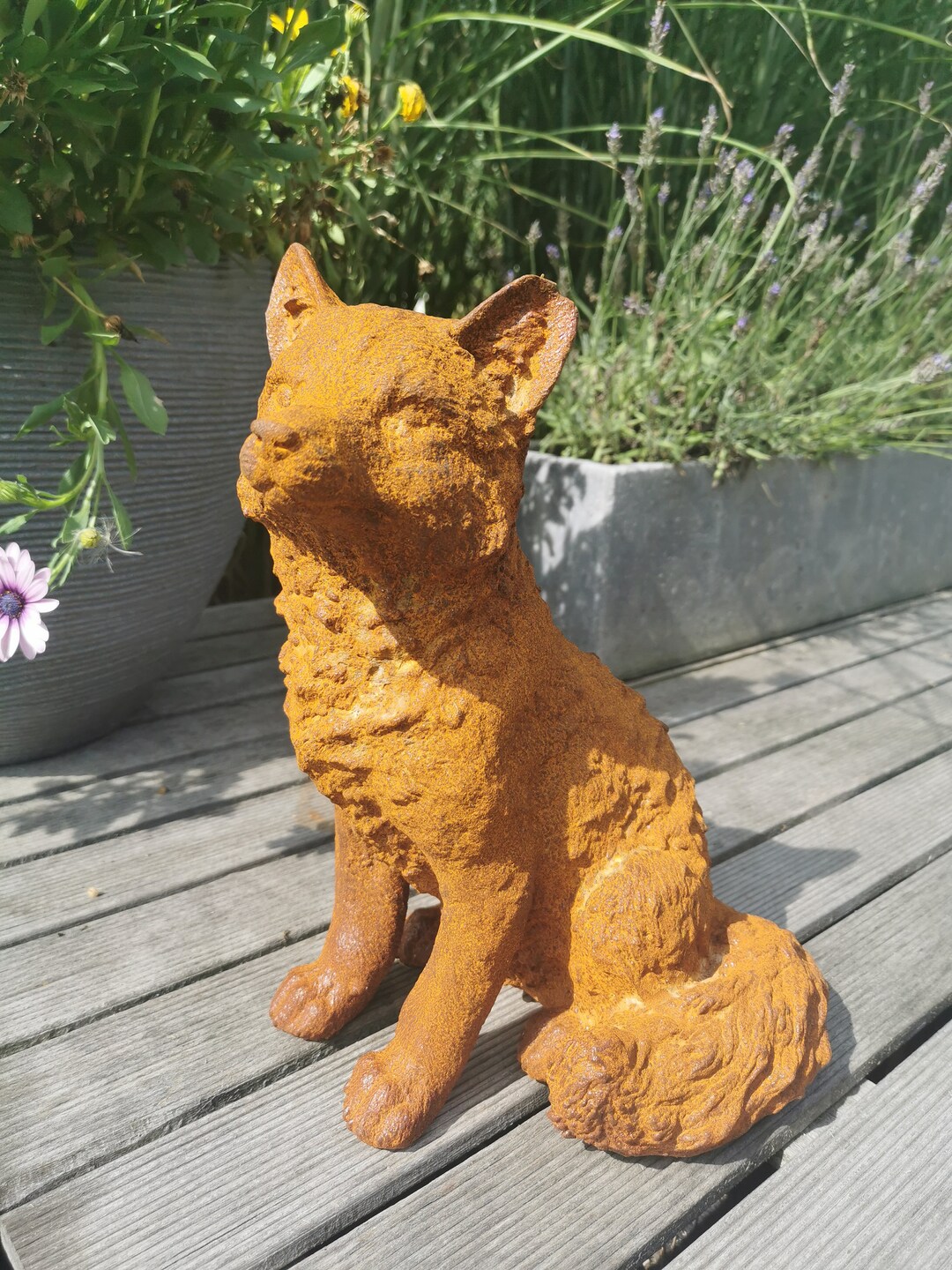 Classical Sculpture of a Fox Garden Sculpture - Etsy