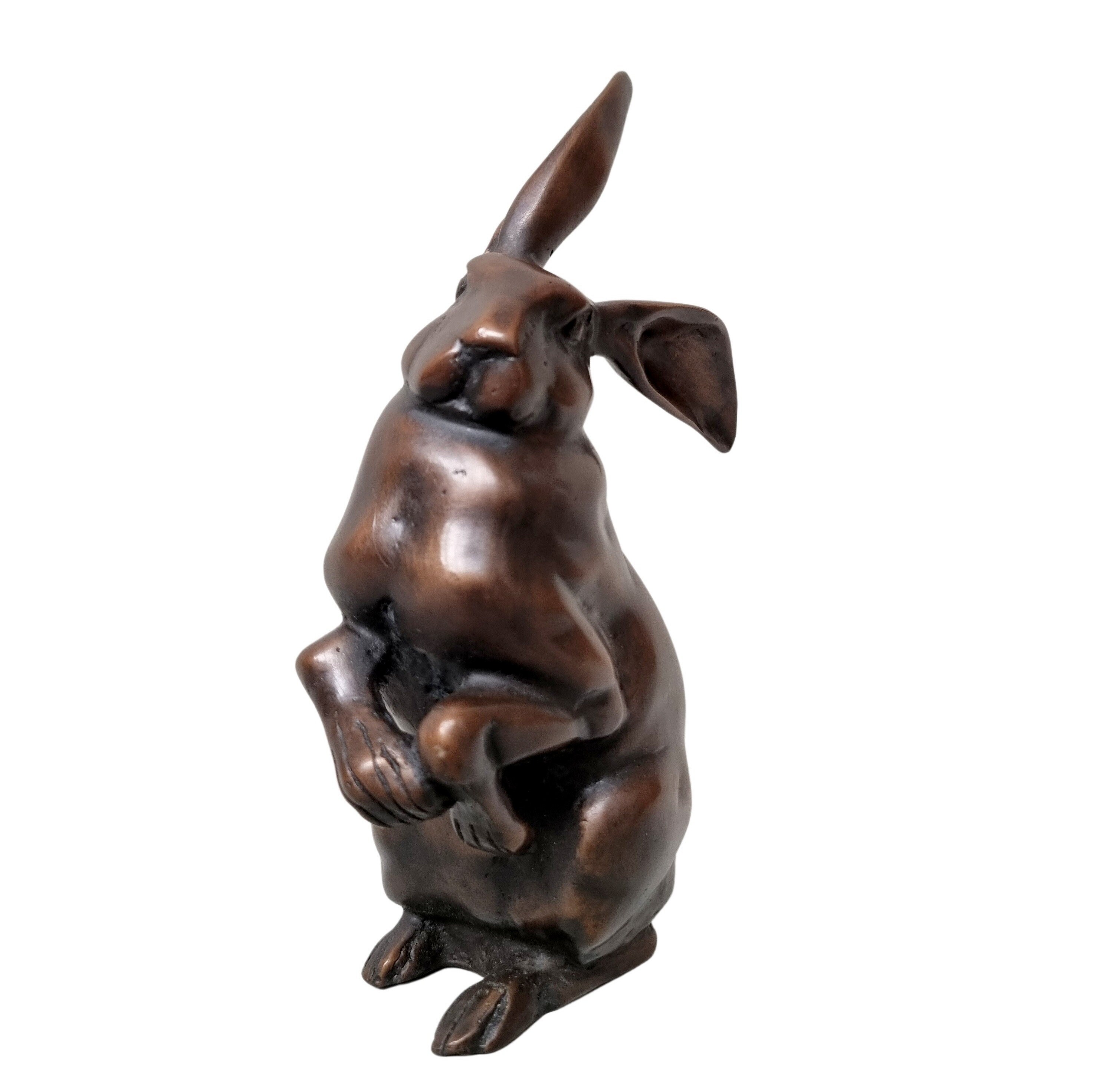 Bronze Hare Playful Hare Cute Rabbit and Hare Decoration - Etsy