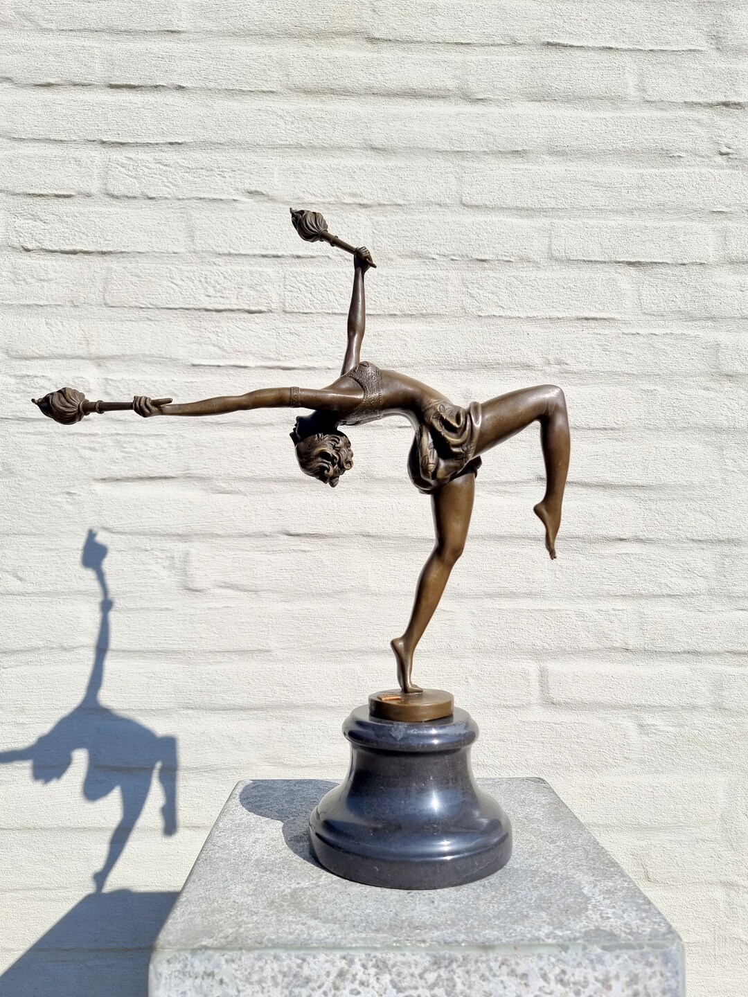 Bronze Circus Artist Flame Thrower Torch Artist Art Deco Bronze - Etsy