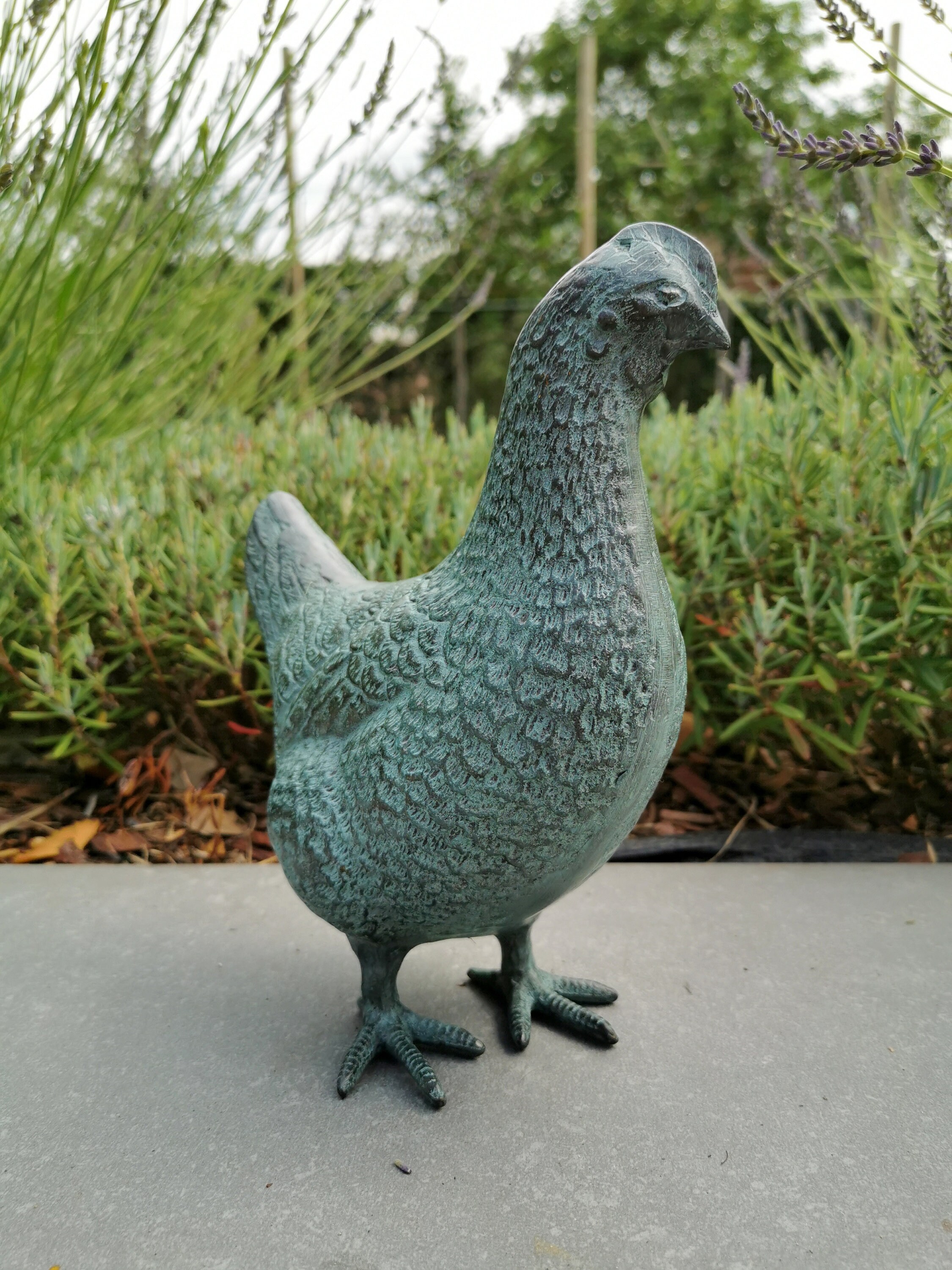 Beautiful Bronze Chicken Garden Statue Bronze Garden - Etsy UK