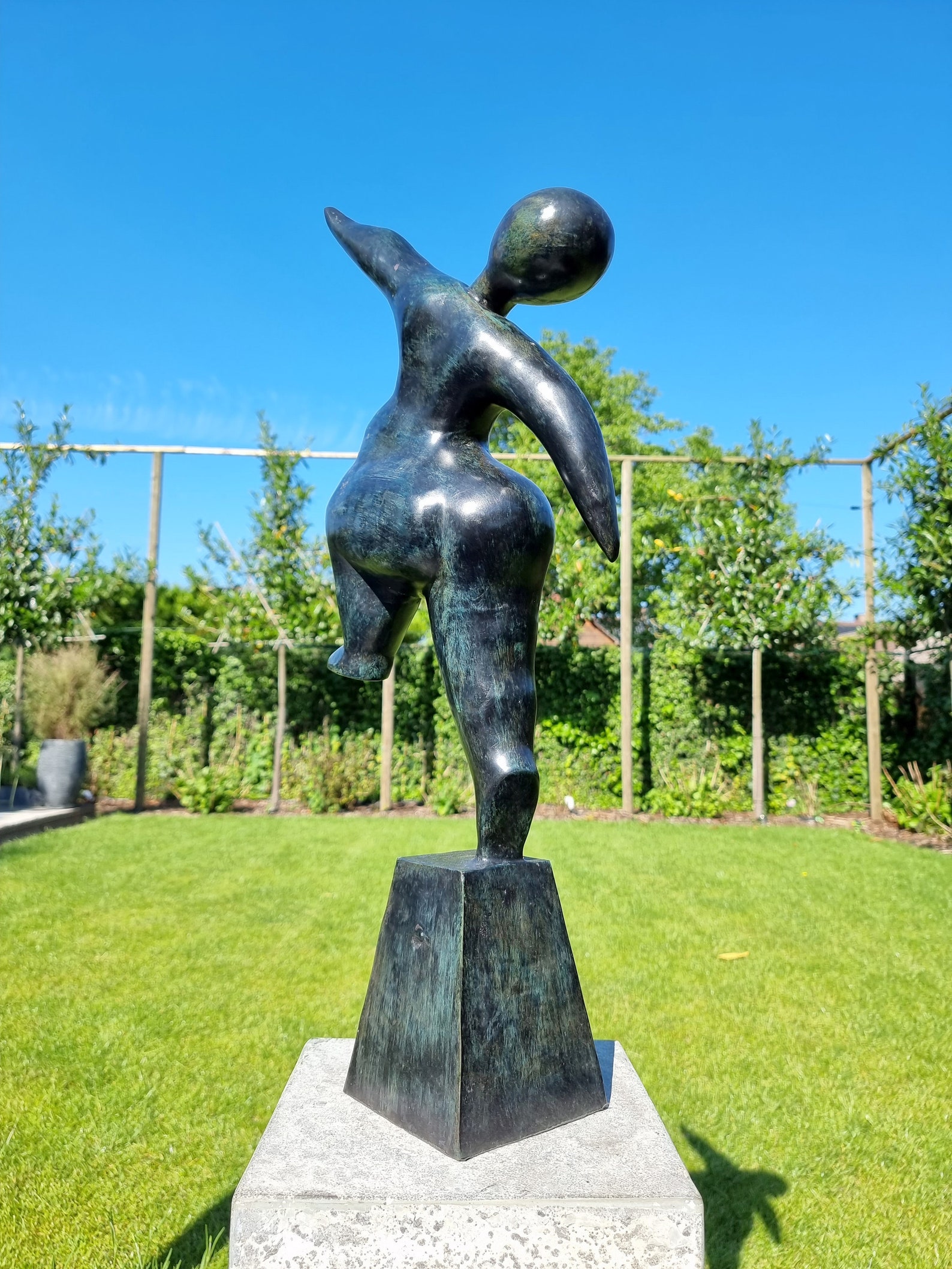 Contemporary Bronze Sculpture Dancing Lady Abstract and - Etsy