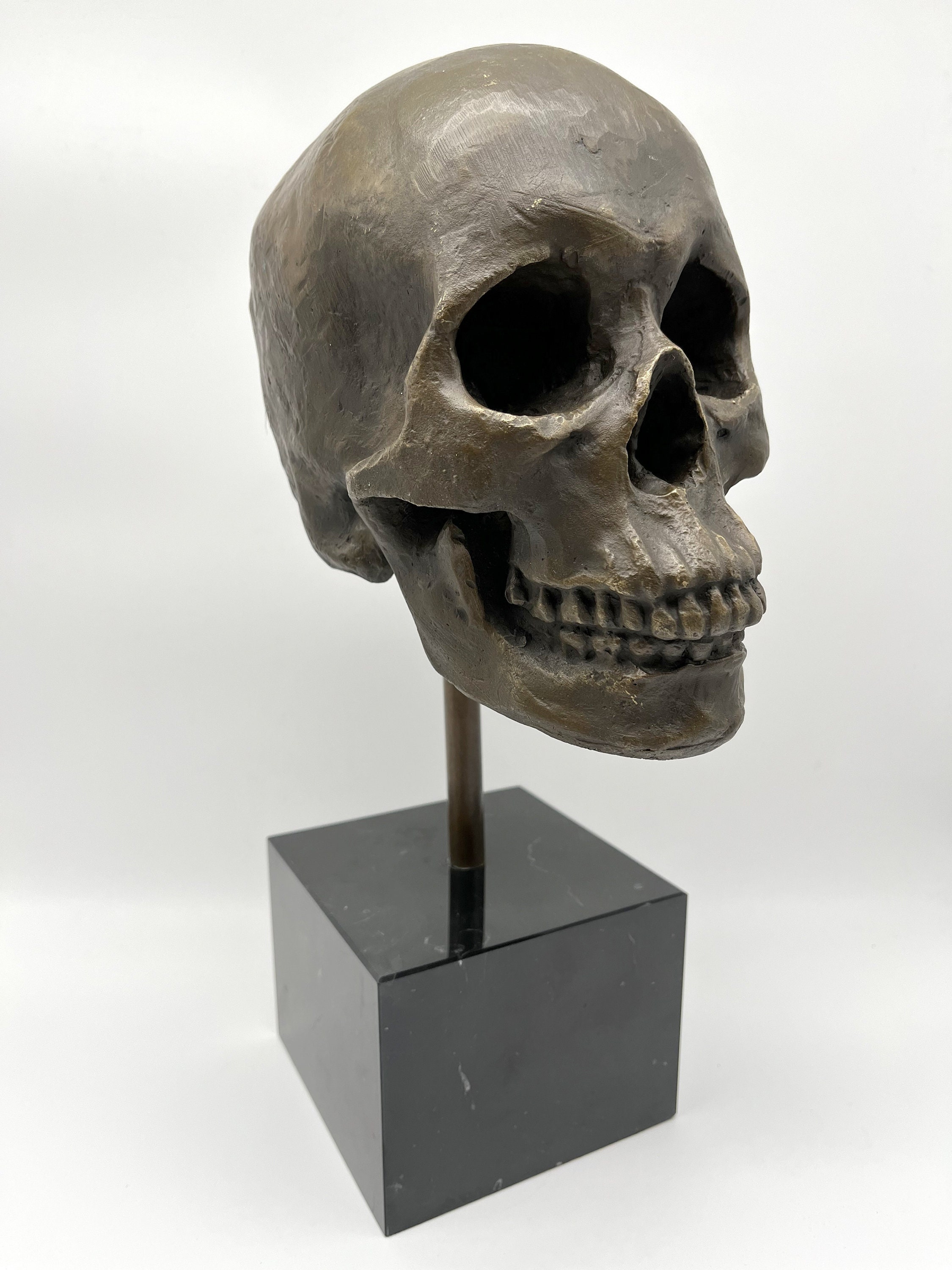 Bronze Skull Life Size Skull in Bronze Bronze Artwork - Etsy