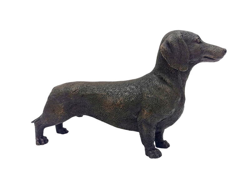 Dachshund Dog Bronze Sculpture Lifelike Dog - Etsy