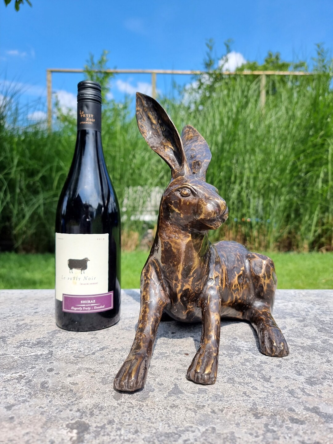 Bronze Hare Garden Decoration Beautiful Garden Statues Rabbit and Hare ...