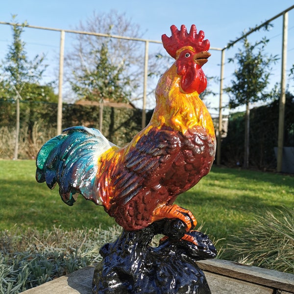 6 Foot Metal Rooster - Etsy