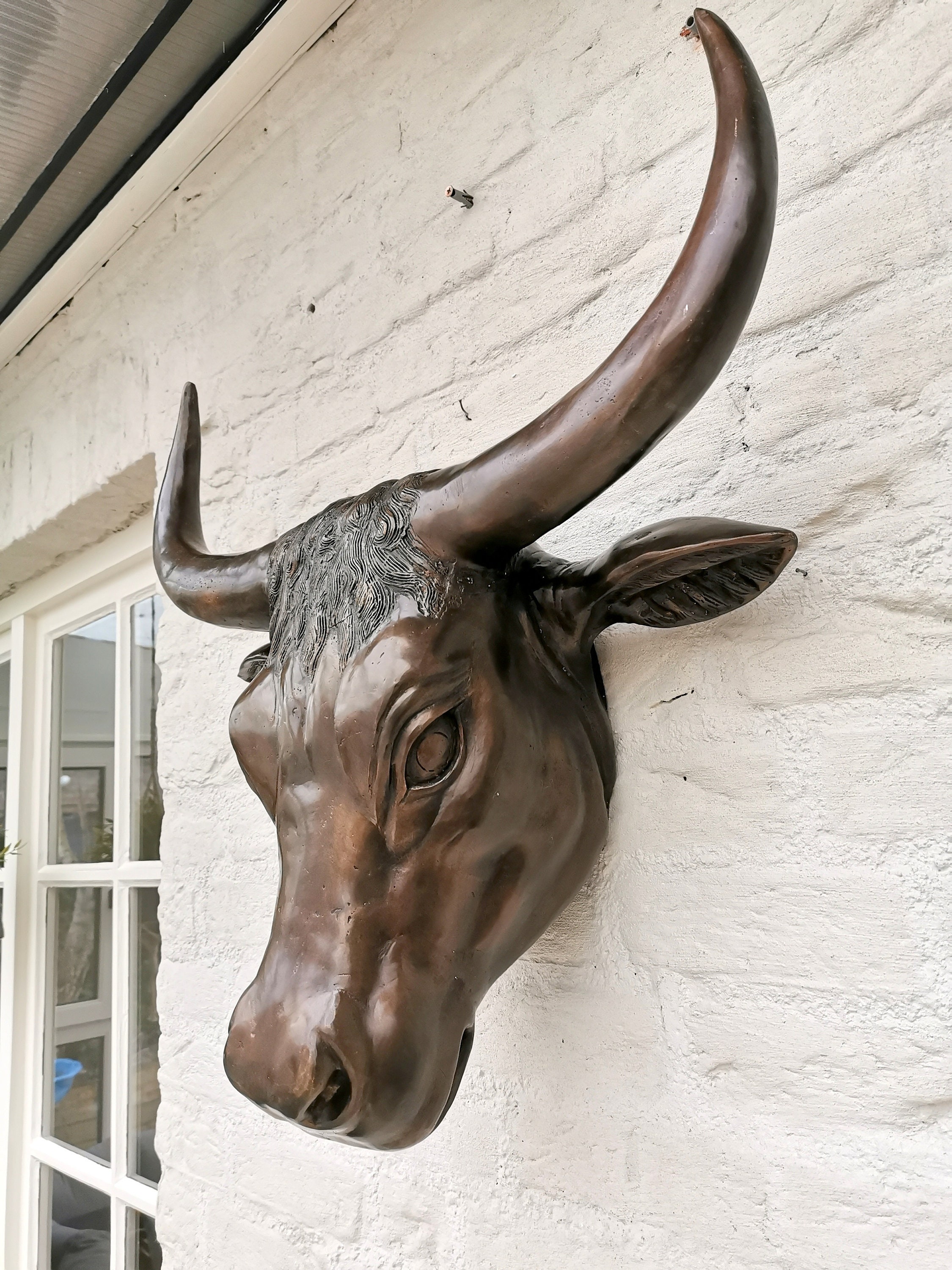 XL bull head Wall sculpture Bronze animal head | Etsy