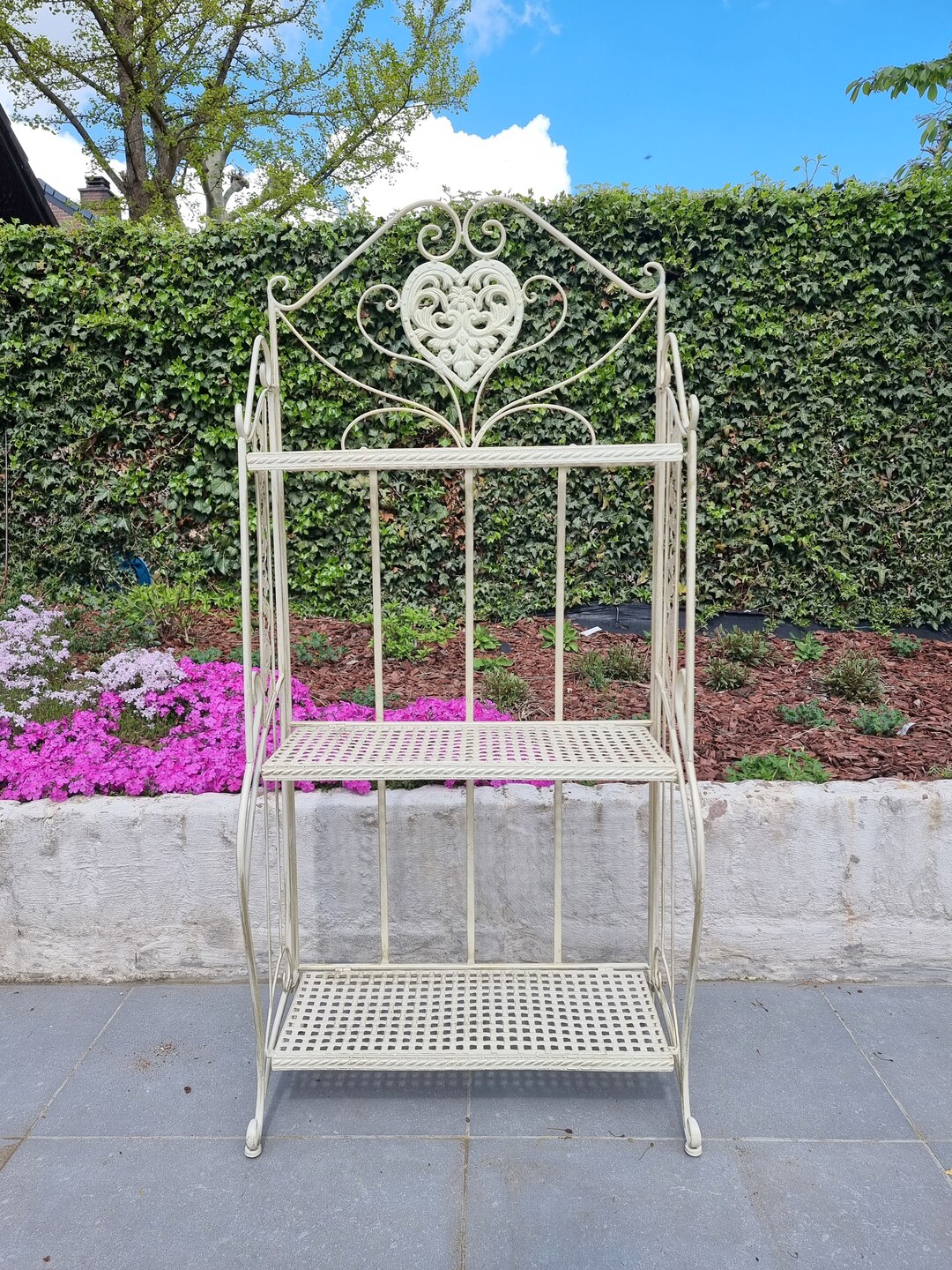 Wrought Iron Garden Rack Flower Rack Garden and Patio Furniture and ...