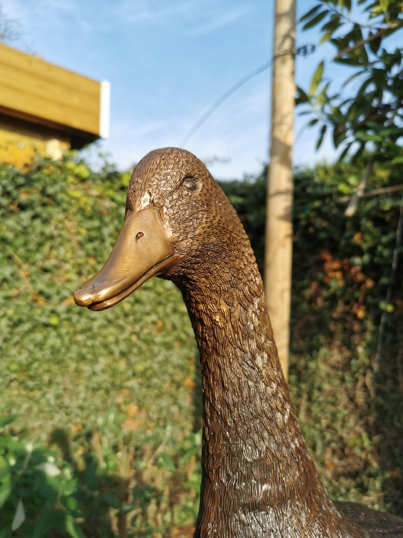 Large Bronze Goose Garden Statue Bronze Garden Sculptures - Etsy