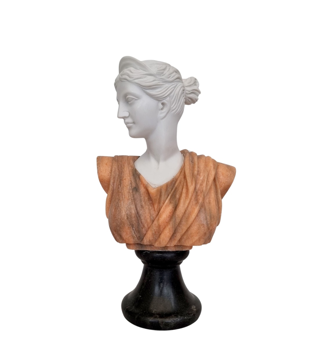 Elegant Marble Bust of a Lady Classic Female Bust Face Bust Graceful ...