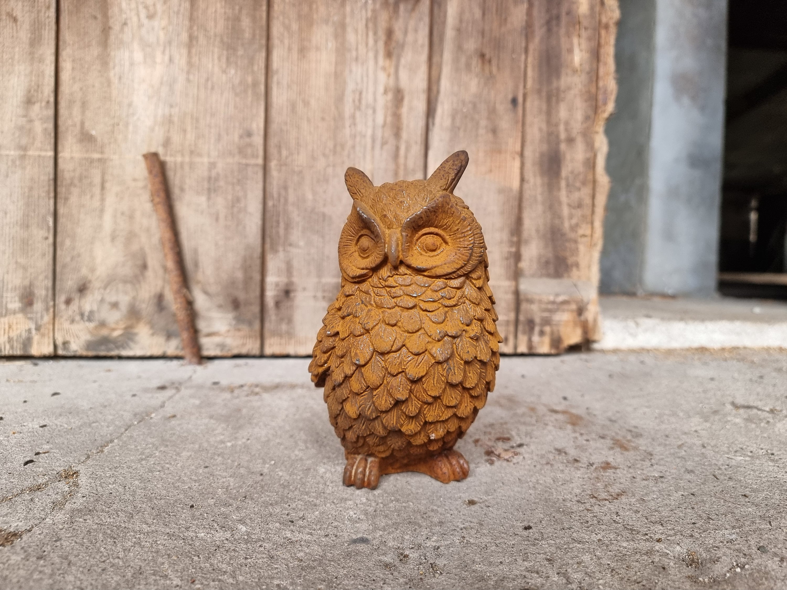 Cast Iron Owl Fall and Winter Decoration Cast Iron Garden - Etsy