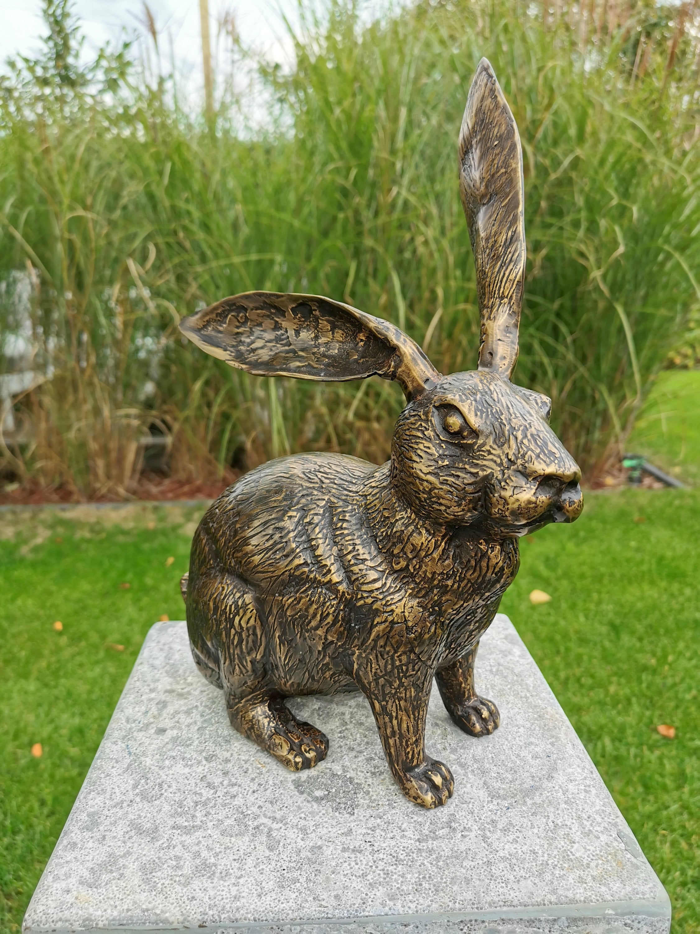 Bronze Rabbit Garden Decoration Beautiful Garden Statues - Etsy Singapore