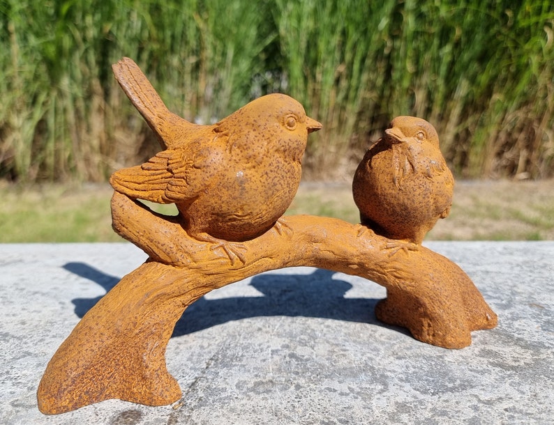 Cast Iron Birds on a Stick Iron Garden and Terrace Ornaments - Etsy