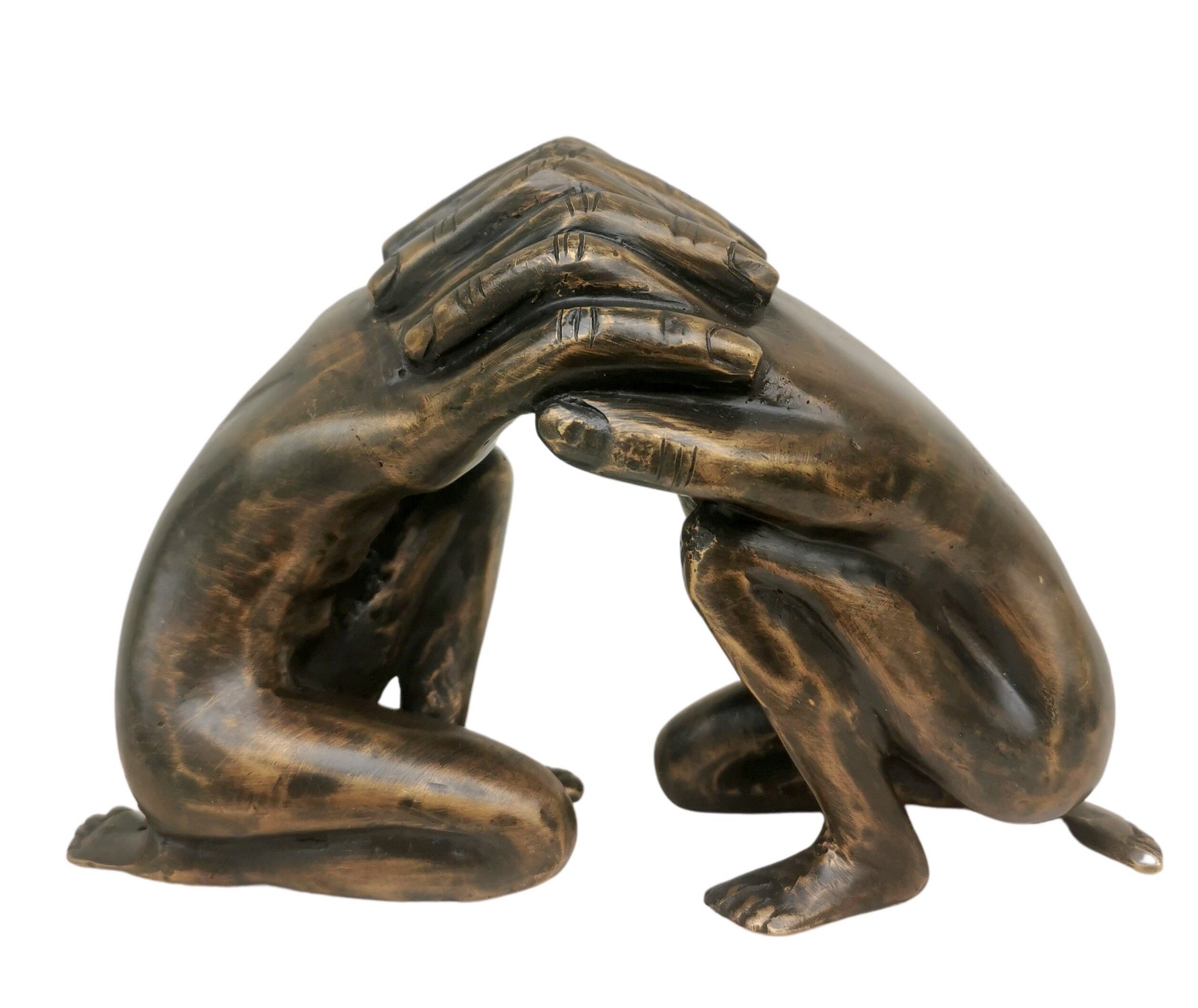 Bronze sculpture The handshake Two hands Connectedness | Etsy