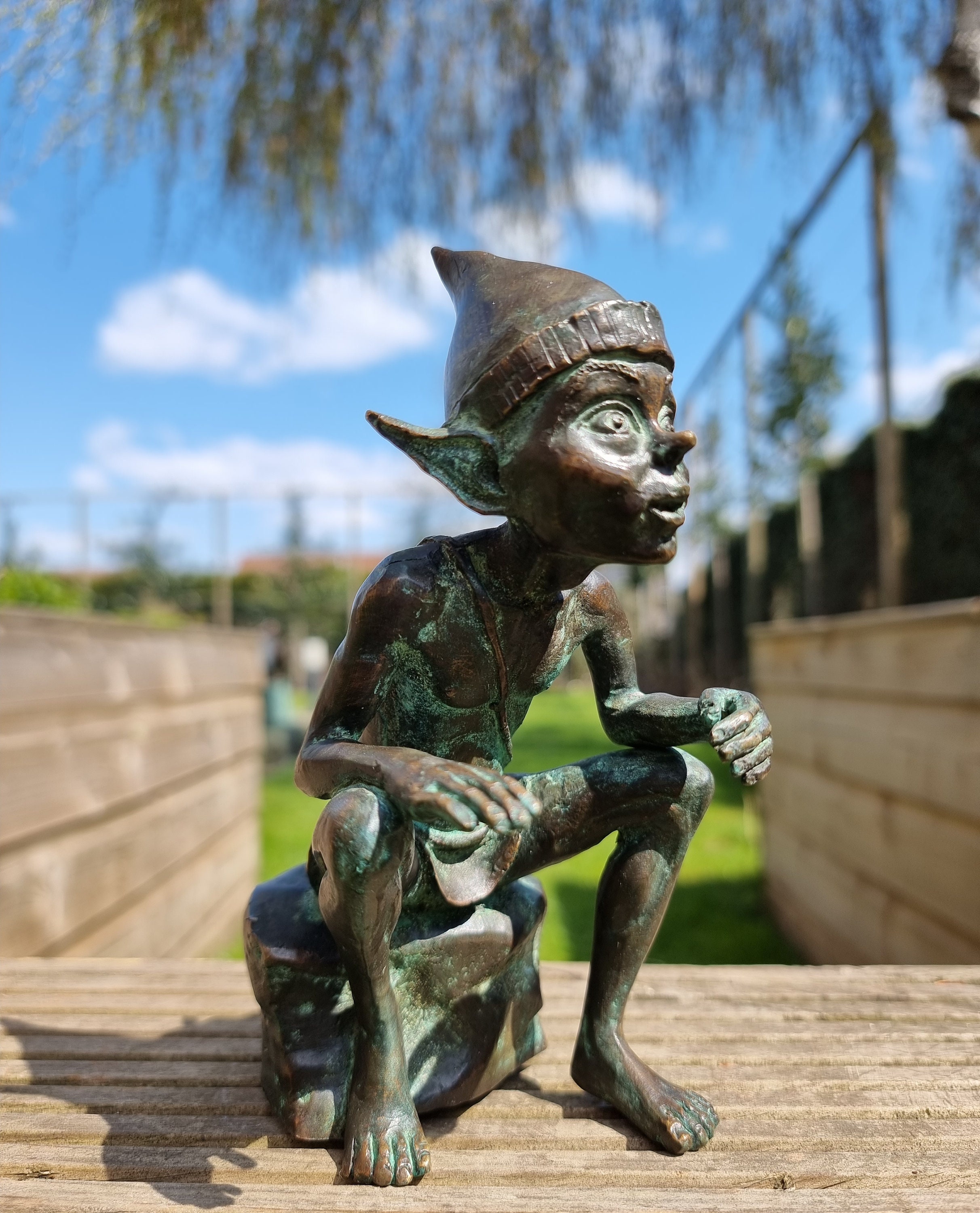 Bronze Pixie Bronze gnome Bronze fairy figure Bronze art | Etsy
