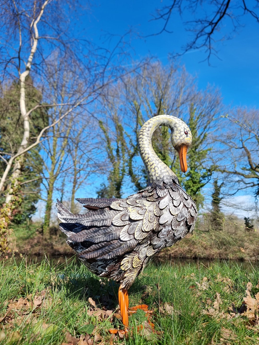 Lifelike Metal Duck Natural Garden Beauty Garden Decoration Wild ...