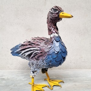Large Iron Duck Decorative Metal Animals Colorful Duck - Etsy