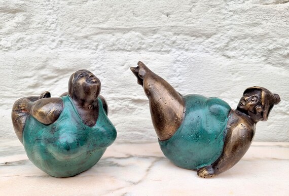 Ladies in Bathing Suit Bronze Figurines Bronze Decor | Etsy